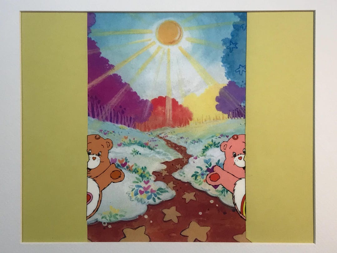 CARE BEARS Animation Production Cel Setup With Drawing -matted ...