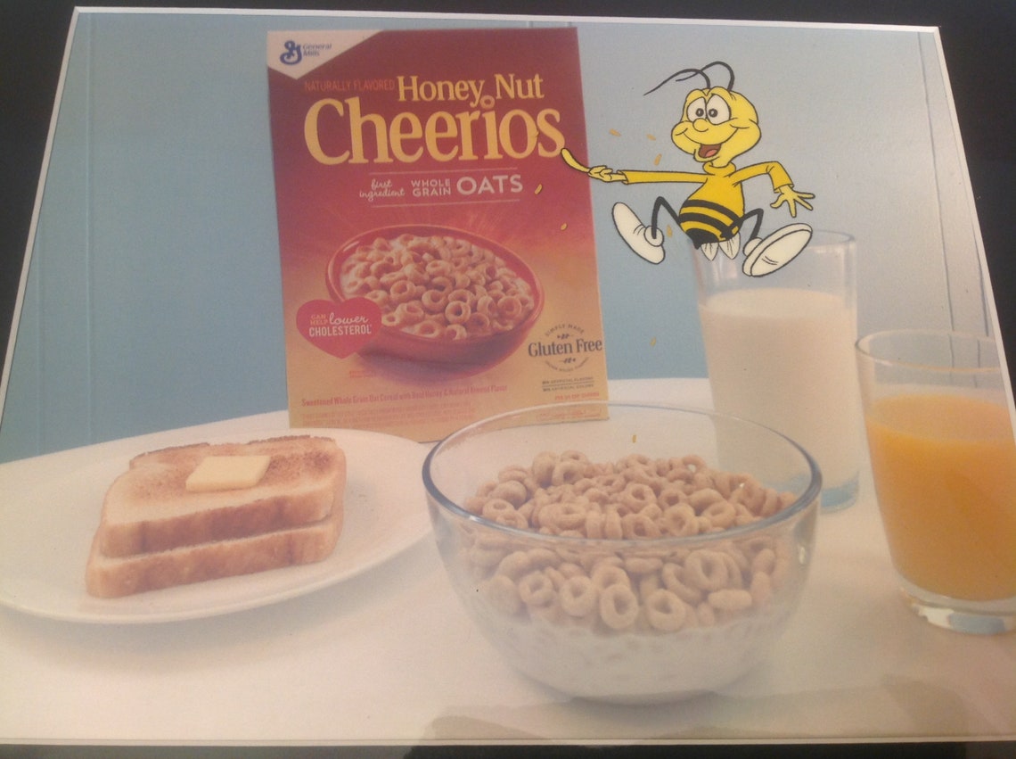 HONEYNUT CHEERIOS BEE Production Cel 2 and Background - Etsy