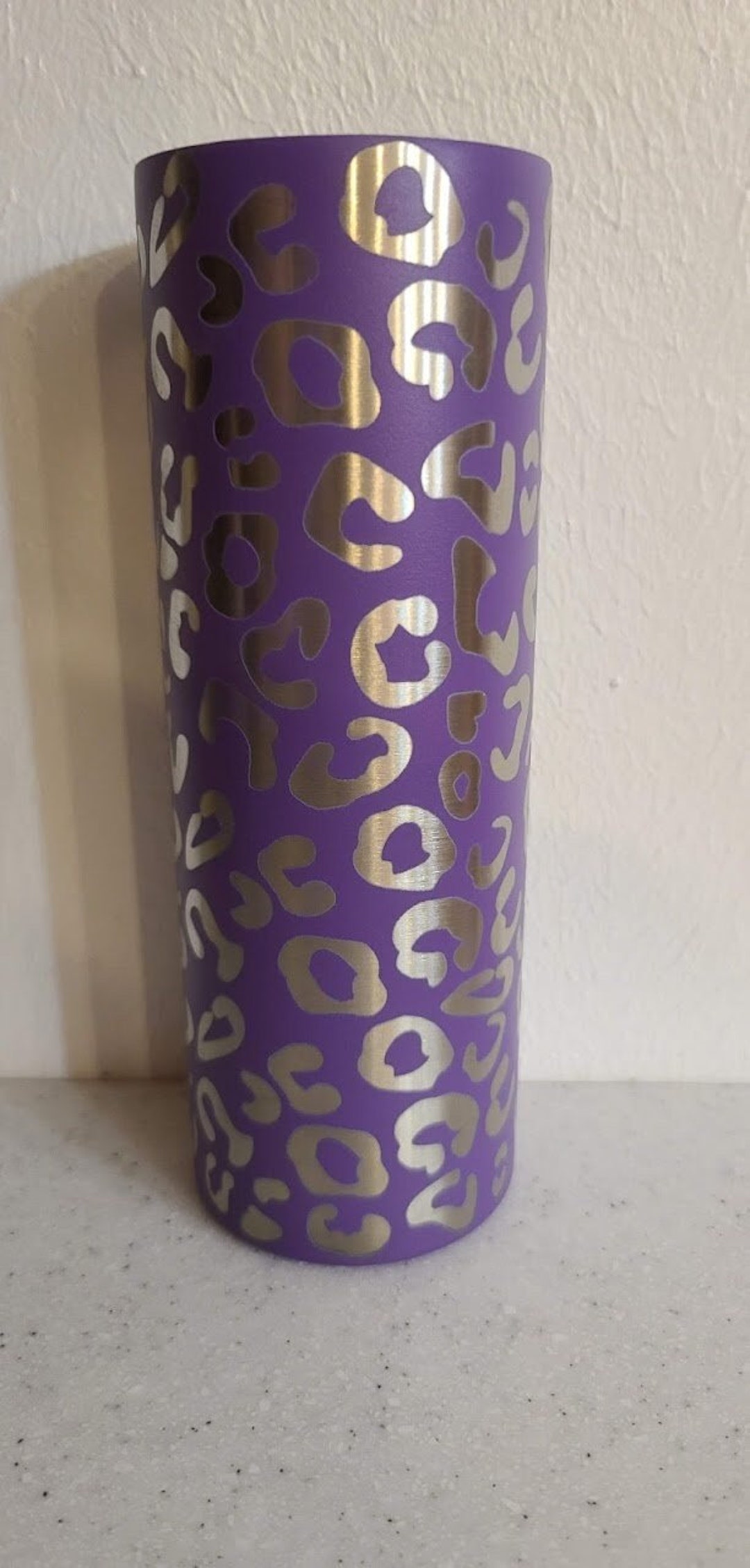 Laser Engraved Leopard Print Skinny Tumbler - Etsy
