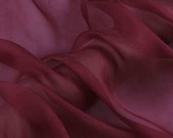 Burgundy Chiffon | Etsy