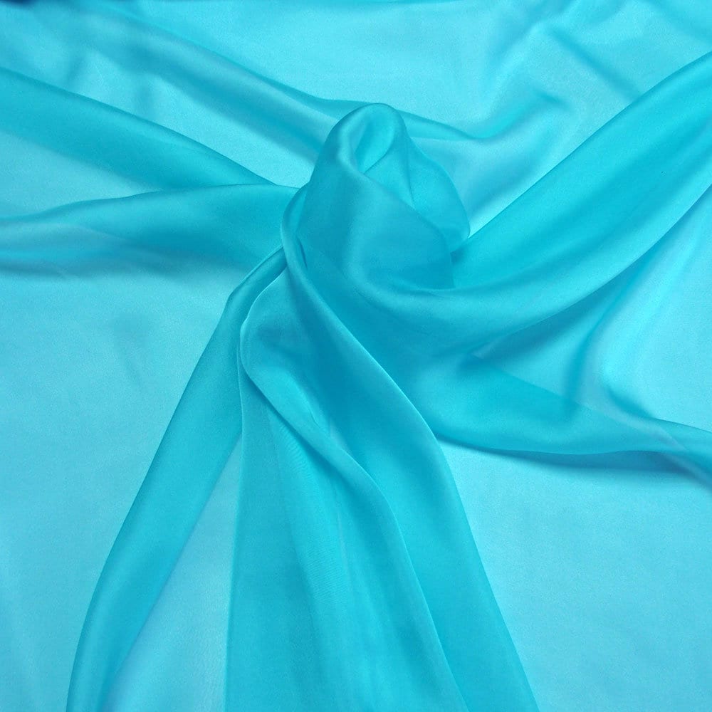 Aqua Blue Chiffon Light to Meduim Weight Fabric by the Yard | Etsy