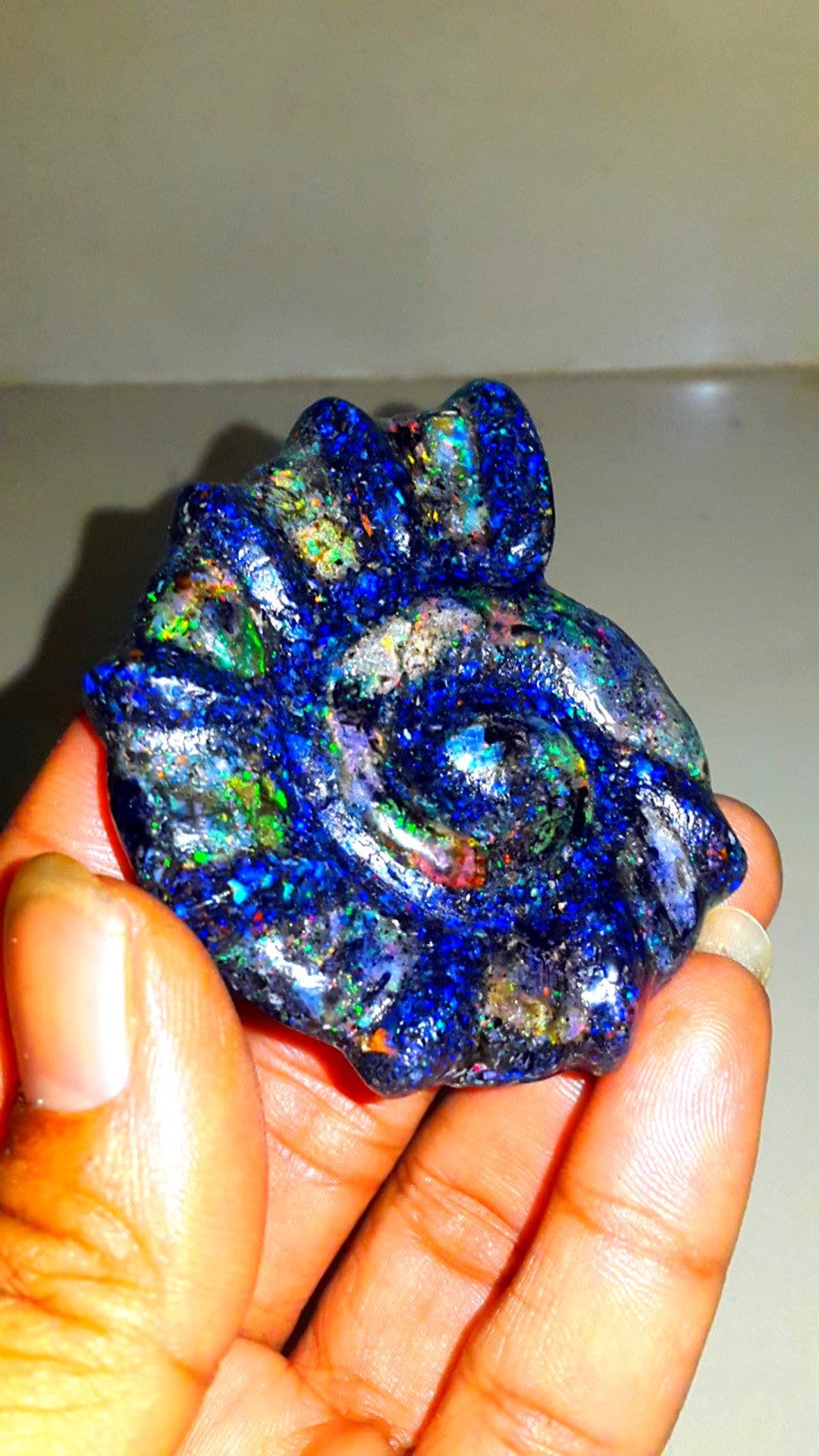 Opal Inlay Conch Shells Pin Fire Color Indonesian Opal - Etsy