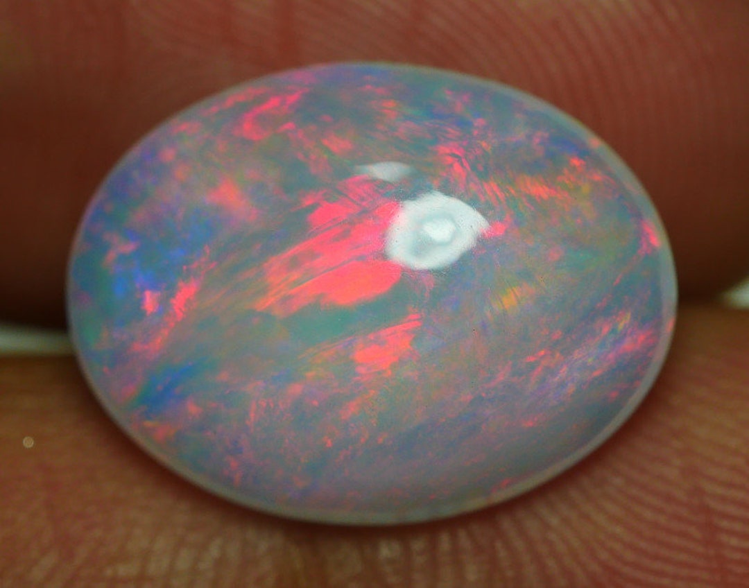 Brilliant Opal Natural Welo Flower Red Fire - Etsy