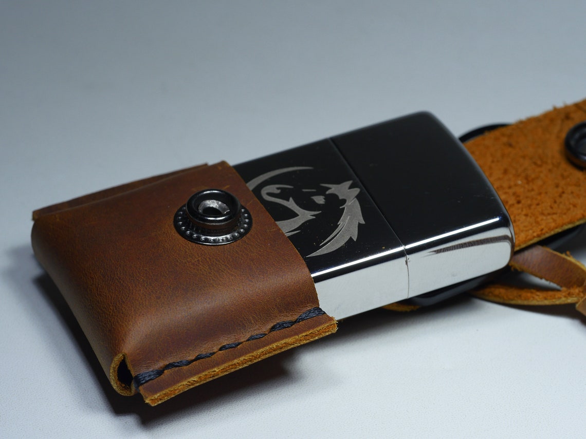 Authentic Cover Leather Zippo Lighter With Hook Handmade Original - Etsy