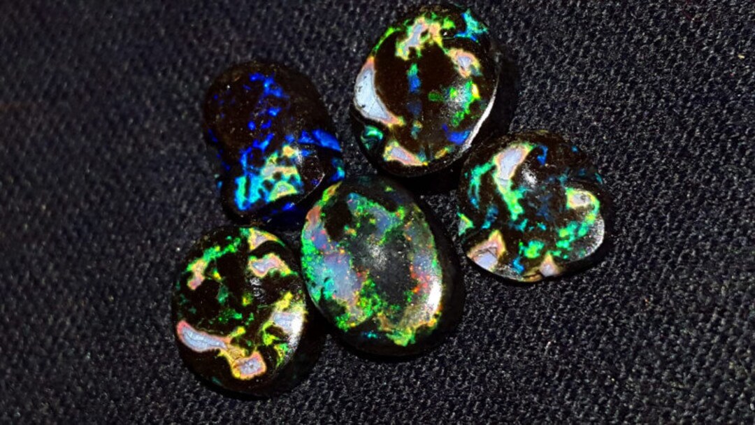 5.30 Crt 5 Pcs Chaf Pattern Beauty Color Indonesia Opal Wood Fossil - Etsy