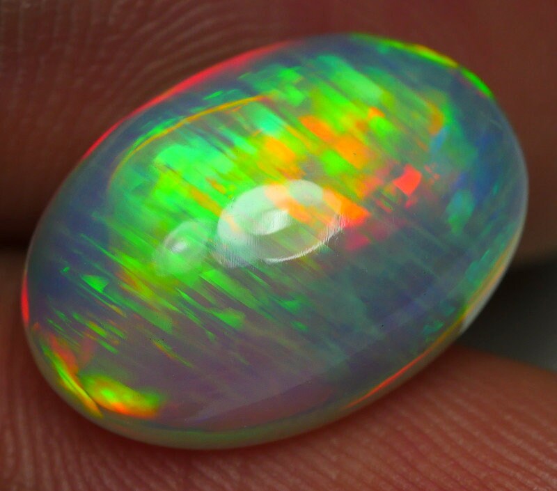 Ethiopian Welo Opal Perfect Ribbon Pattern Neon Flash Color - Etsy