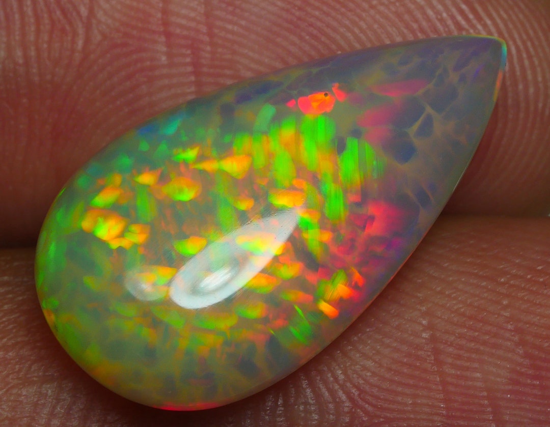 Ethiopian Welo Opal Double Side Honeycomb Pattern Cabochon - Etsy