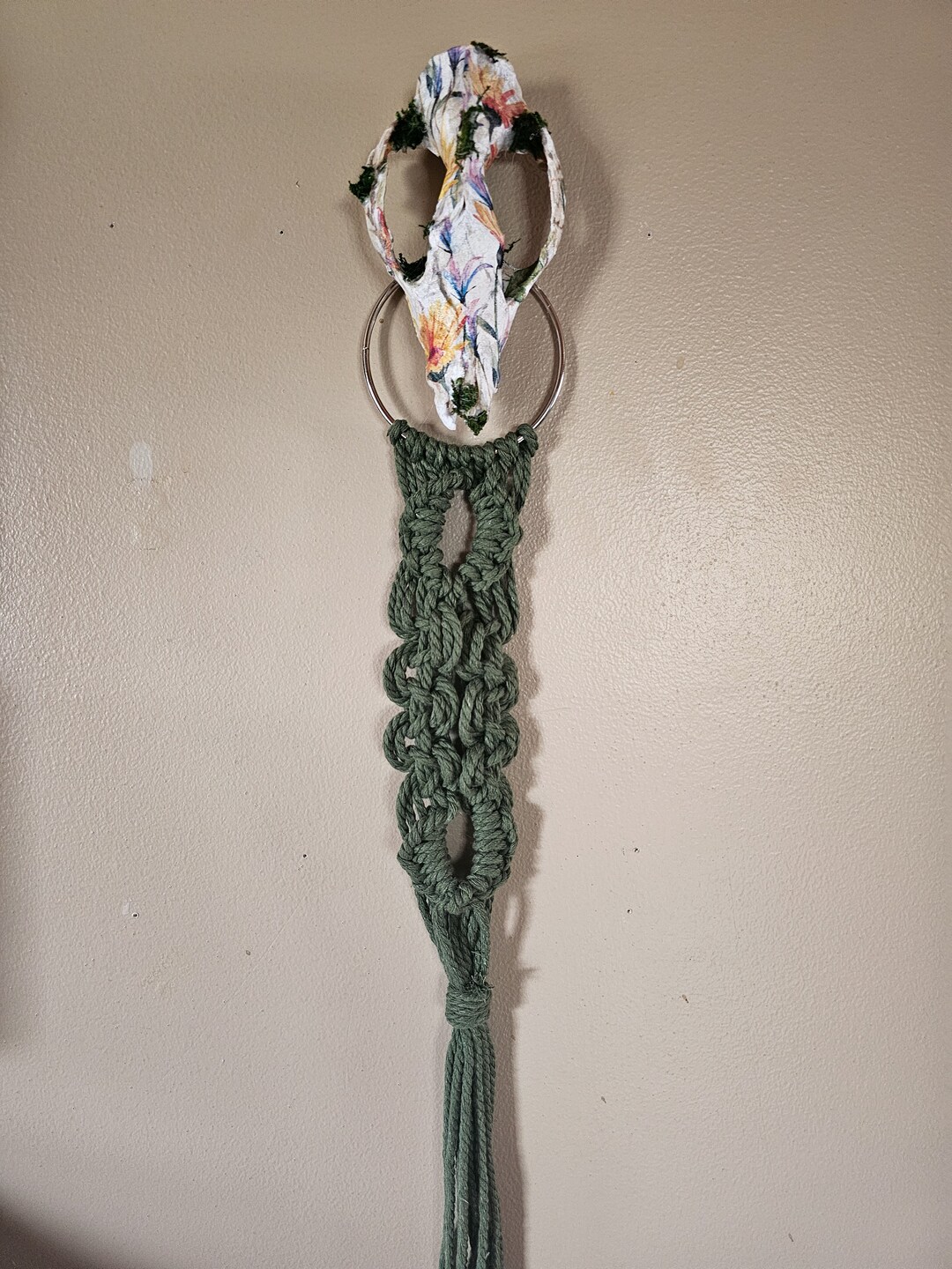 Raccoon Skull Macrame Wall Hanging - Etsy