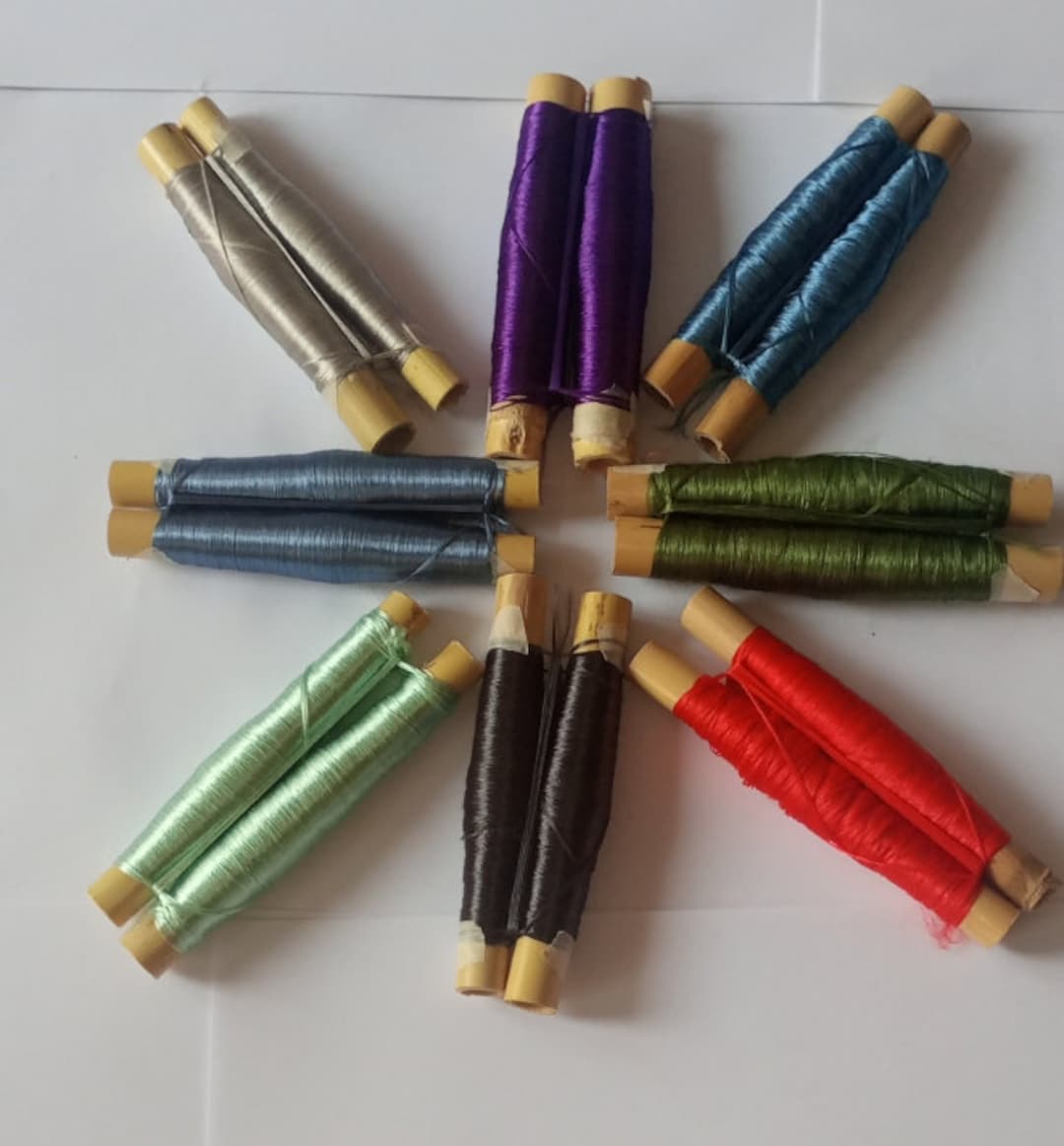 2 Rolls of Silk Moroccan Sabra Silk Thread Moroccan Hand Embroidery Art ...