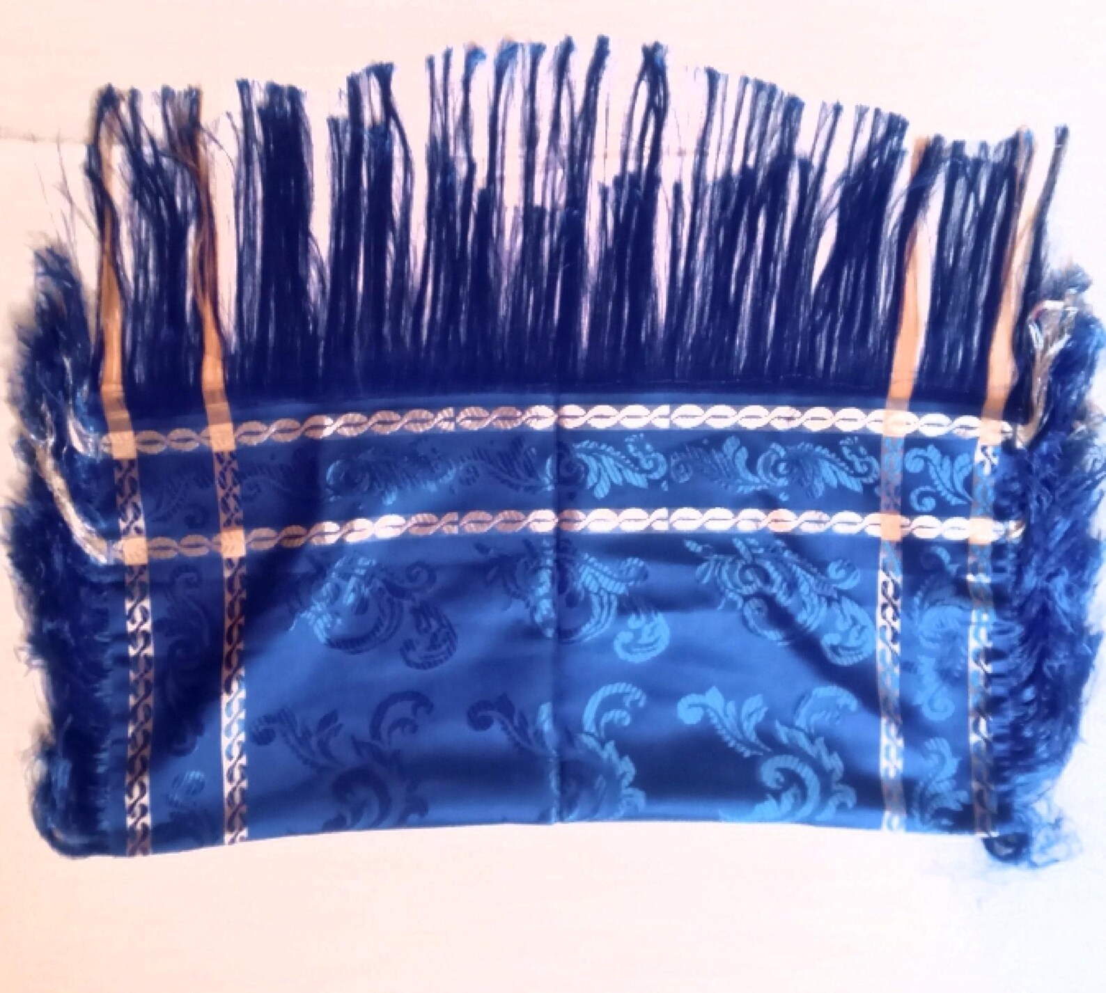 Floral Silk Scarf: Moroccan Berber Handmade Fringed Head Wrap - Etsy