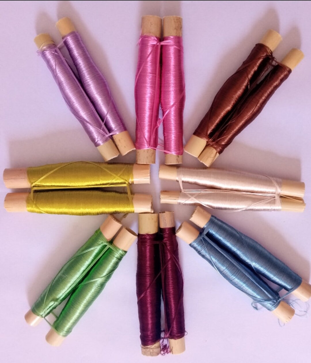 Sabra Silk Thread Moroccan Hand Embroidery Art 2 Rolls of - Etsy