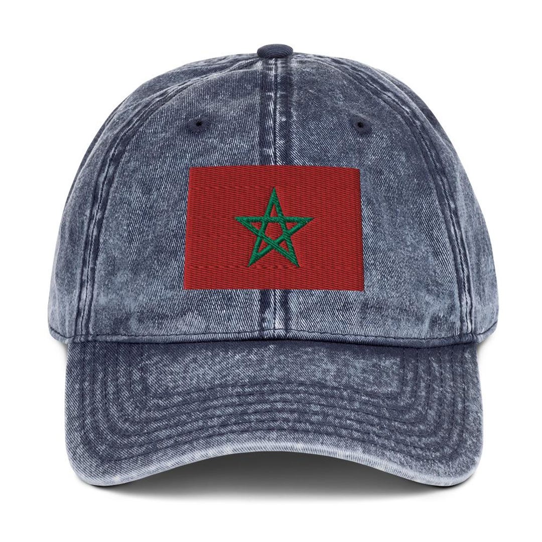 Vintage Cotton Twill Cap Moorish Flag Moroccan Friendship, Moor Flag ...