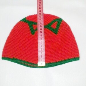 Men's Crochet Hat Handcrafted Moroccan Kufi Traditional Red Hat ...