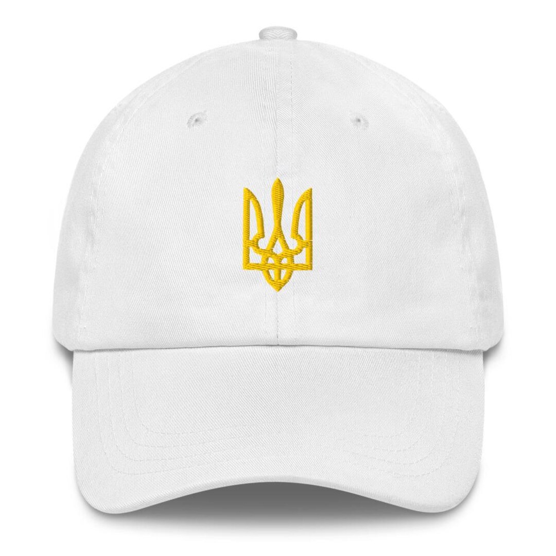Coat of Arms Cap Ukrainian White Cap Hat Flag Ukraine, Ukraine Cap ...