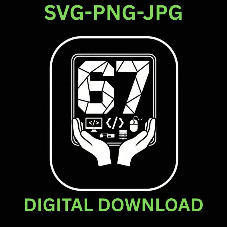 Funny Six Seven 67 Meme Gen Alpha Slang 6-7 Hands Gift Information ...