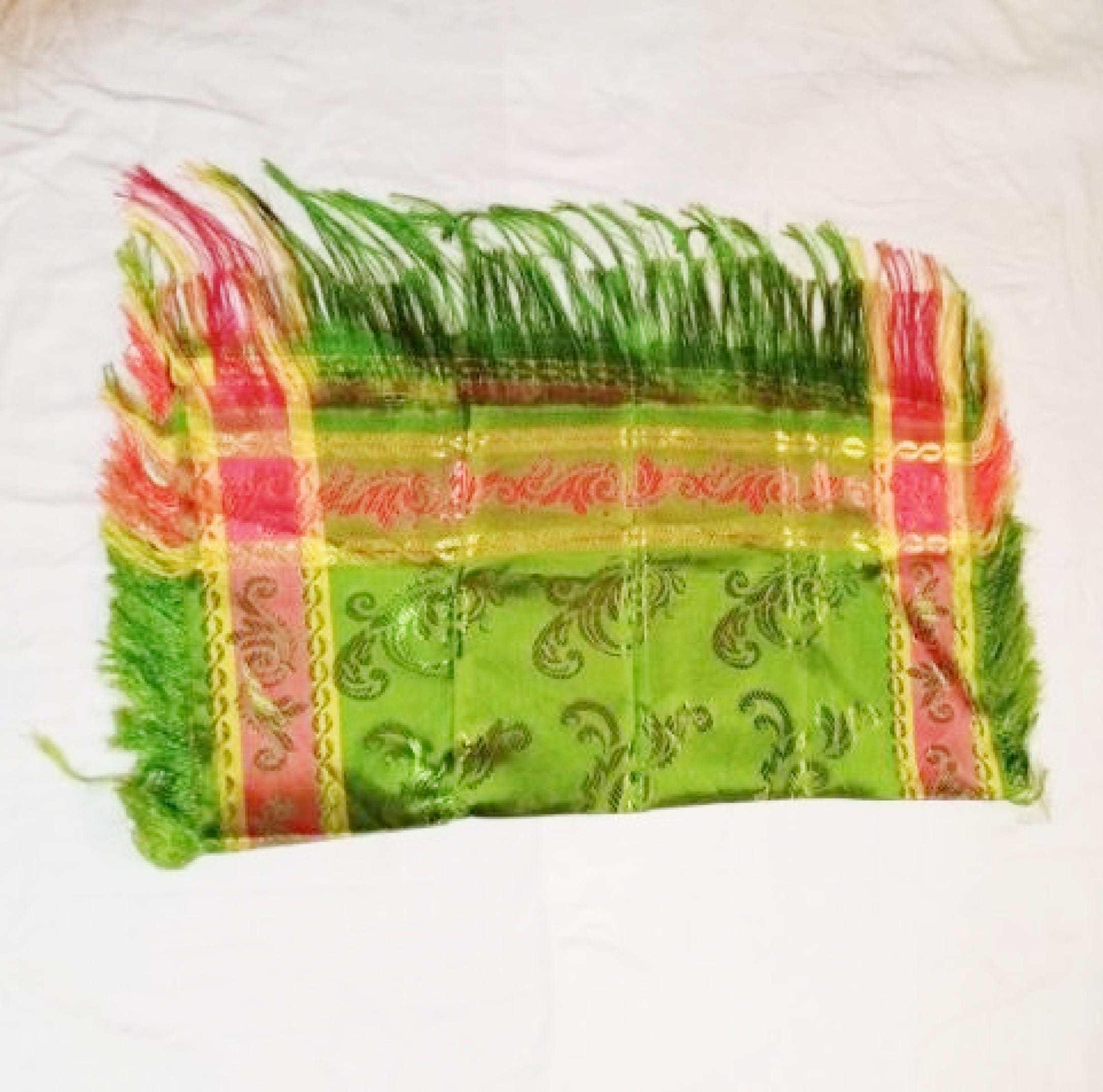 Floral Silk Scarf: Moroccan Berber Handmade Fringed Head Wrap - Etsy