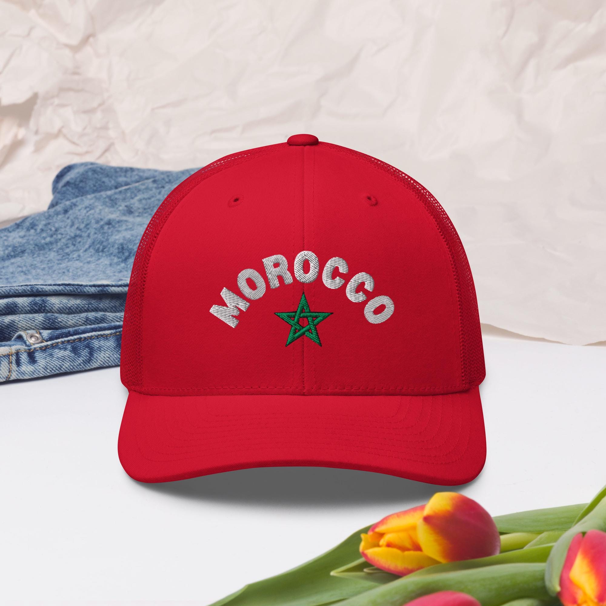 Morocco Flag Trucker Cap: Moroccan Pride Gift - Etsy