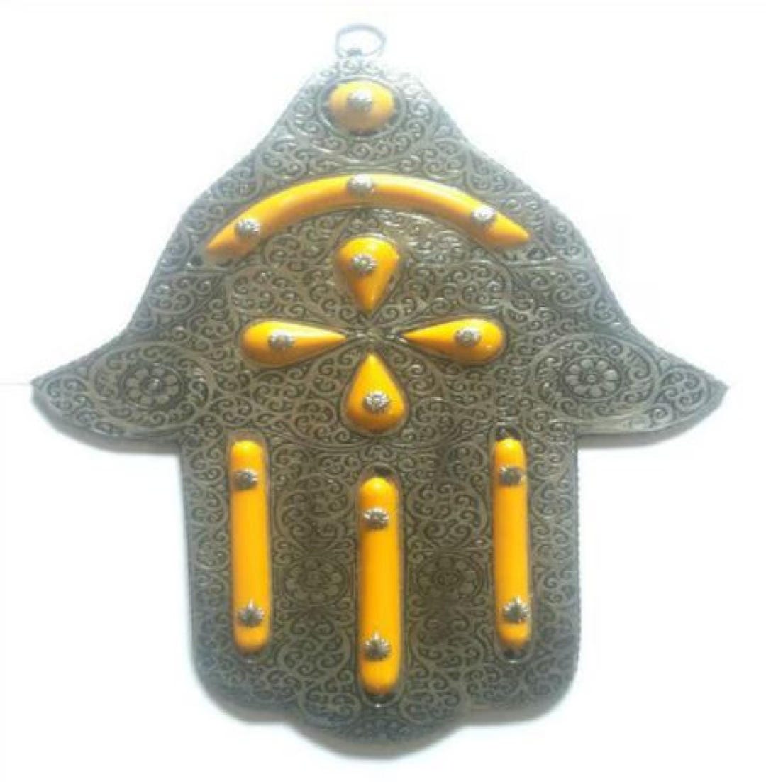 Handmade Metal Hamsa Wall Decor: Moroccan Home Blessing - Etsy