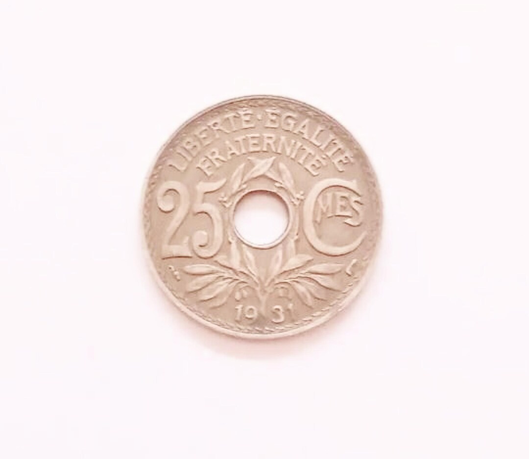 1931 French 25 Centimes Coin: Rare Vintage Collectible - Etsy