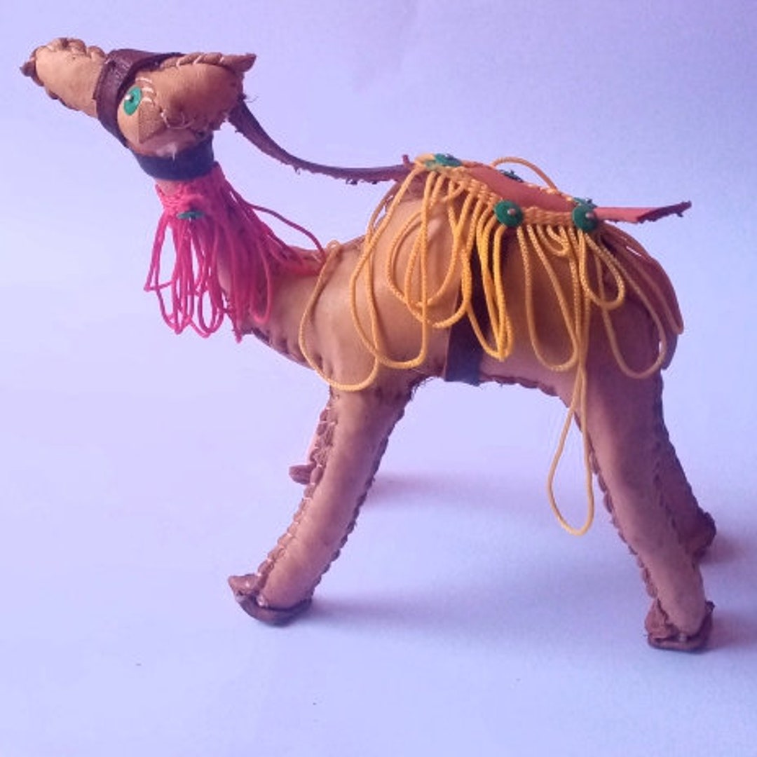 Artisan Crafted Vintage Leather Camel, Moroccan Handmade Sahara Camel ...