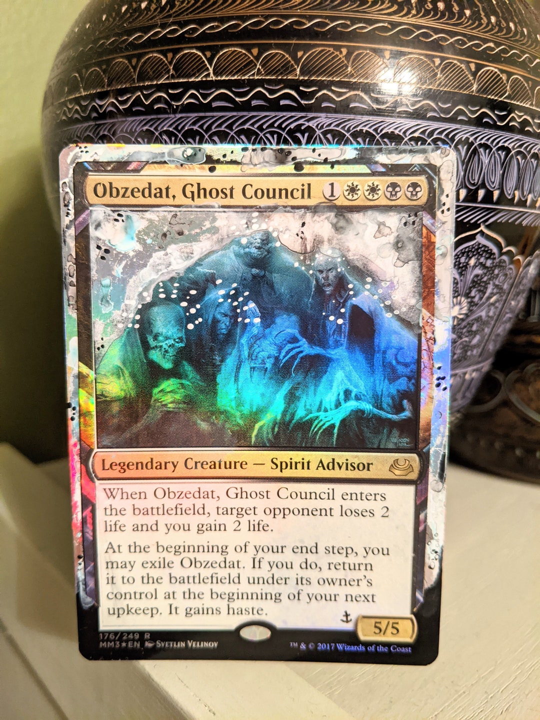 MTG Obzedat, Ghost Council Foil Peel Alter - Etsy UK