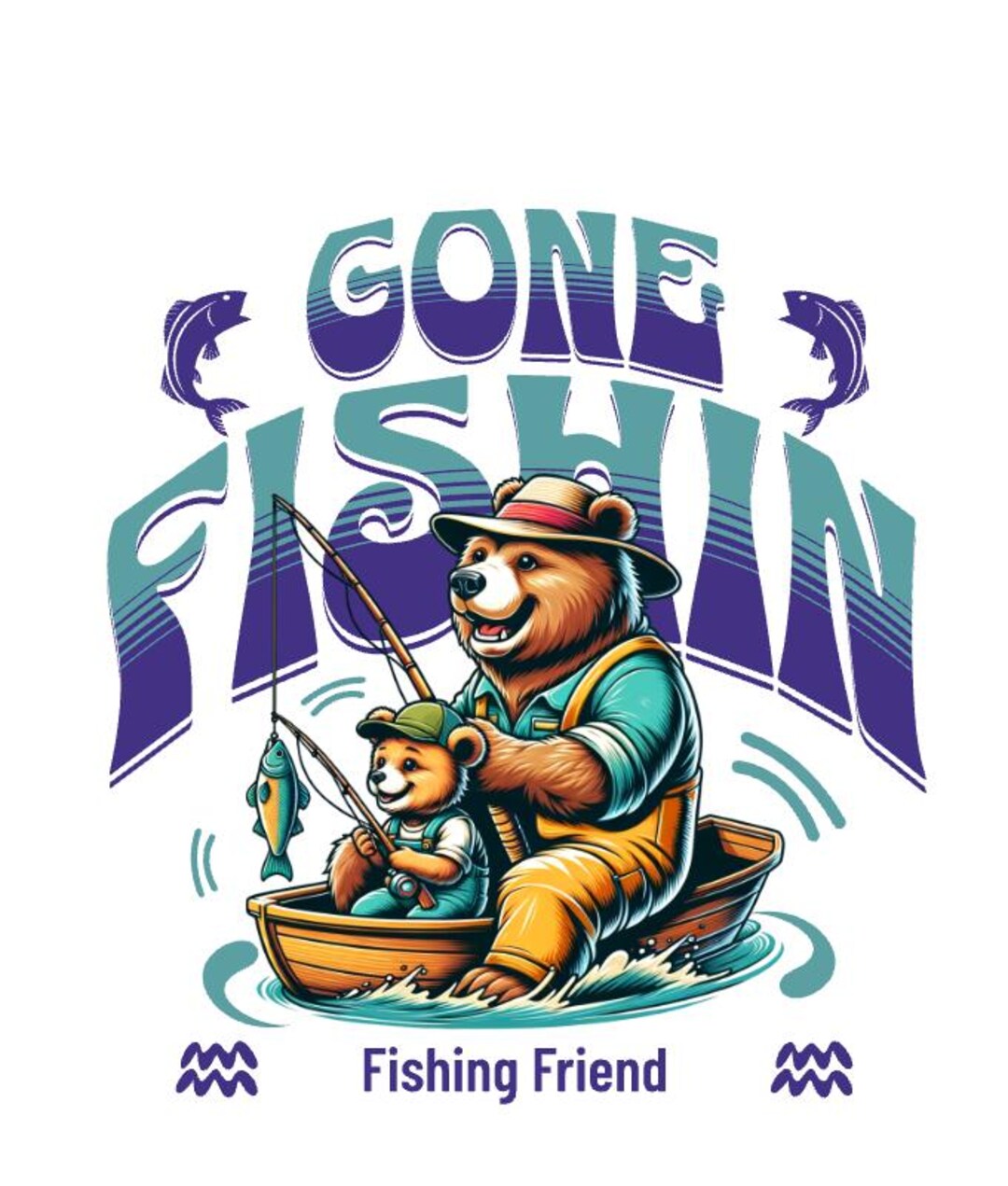 Gone Fishin' SVG - Fishing Cut File for Cricut & Silhouette, DIY Crafts ...