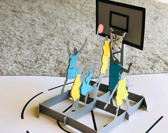 Basketball Birthday Card Pop Up - Etsy
