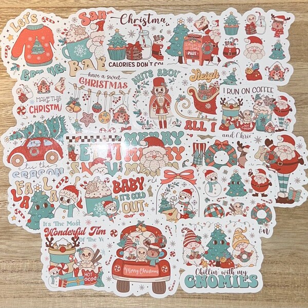 Vinyl Holiday Stickers - Etsy