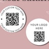 Custom Logo QR Code Stickers, Personalized QR Code Decal, We Design - Etsy