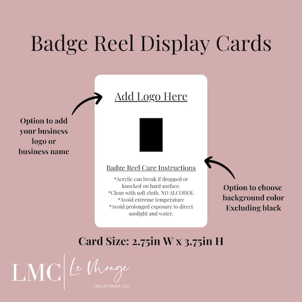 Custom Badge Reel Display Cards - Etsy