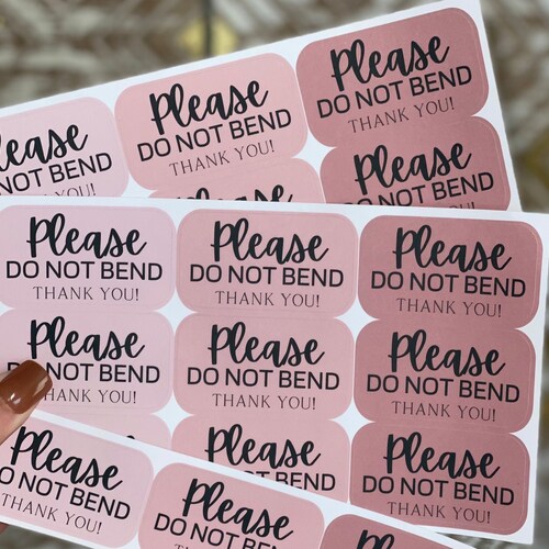 Please Do Not Bend Stickers Fragile Packaging Labels - Etsy