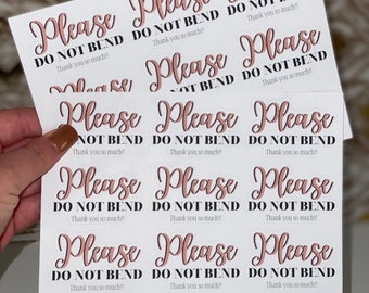 Please Do Not Bend Stickers Fragile Packaging Labels | Etsy
