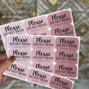 Please Do Not Bend Stickers | Fragile Packaging Labels | Mailer ...