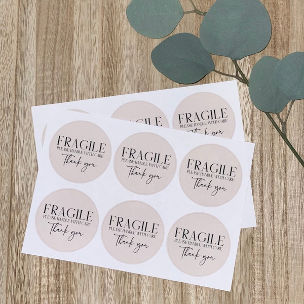 Fragile Stickers Printable - Etsy