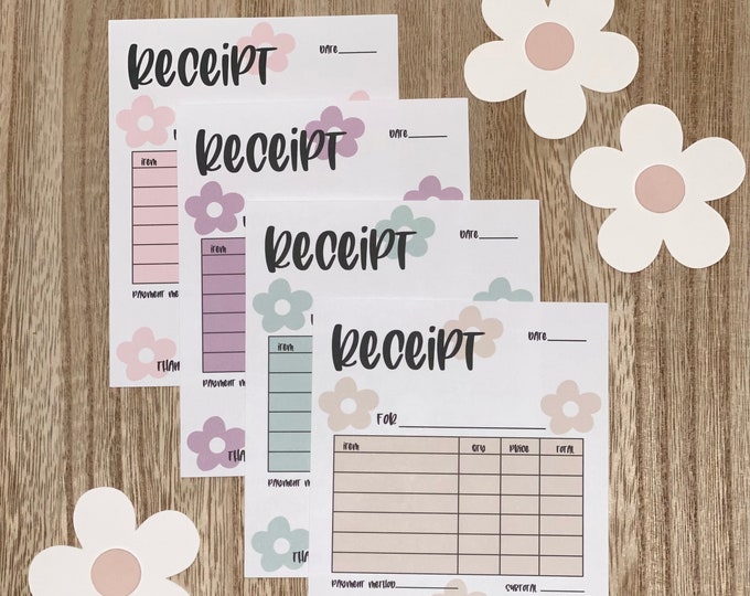 Business Receipt Notepad, Order Form, Small Business Owner, New ...