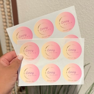 Personalized Round Business Logo Stickers | Personalized Stickers ...