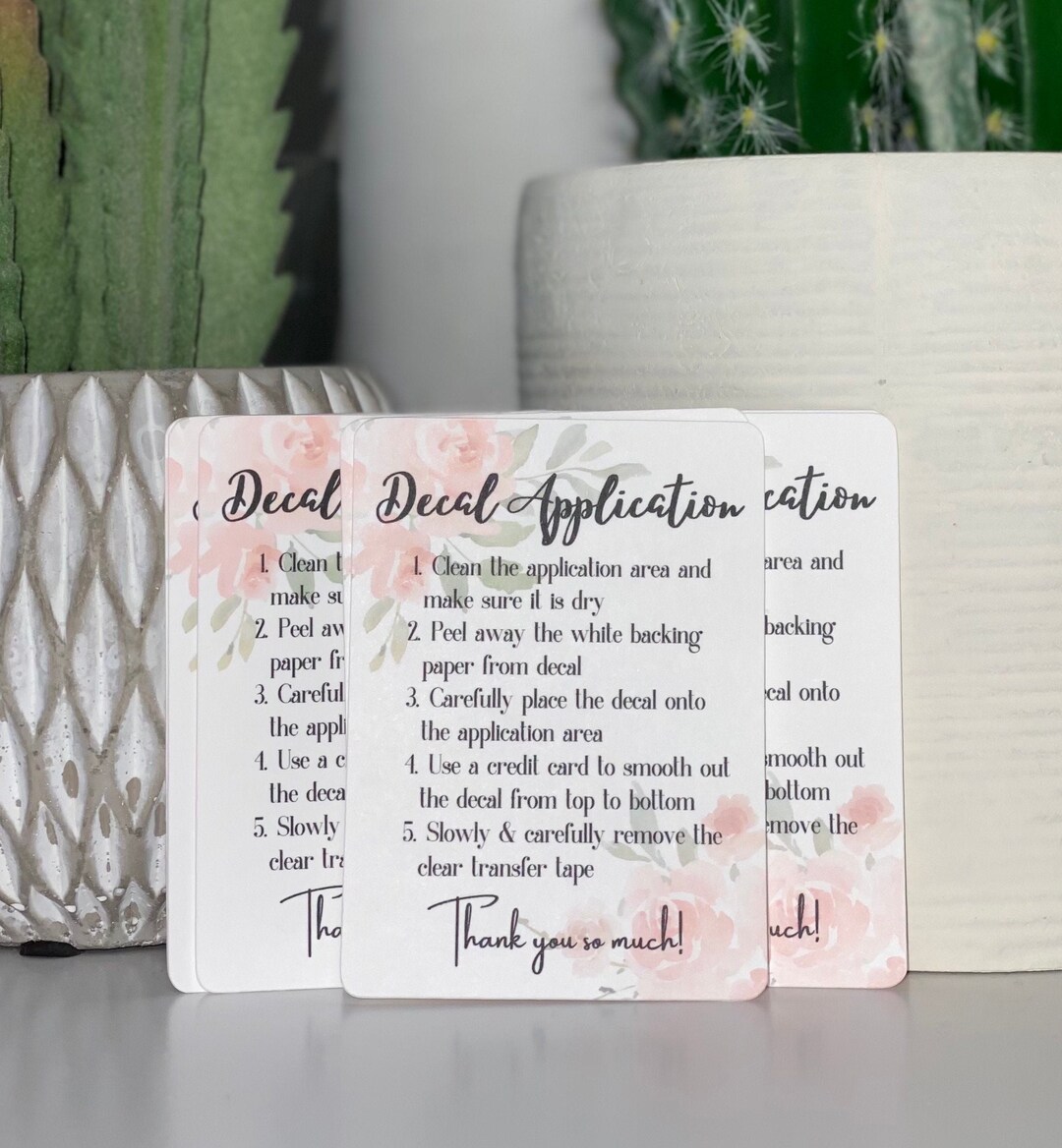 Printed Decal Application Instructions, How to Apply a Decal Cards ...