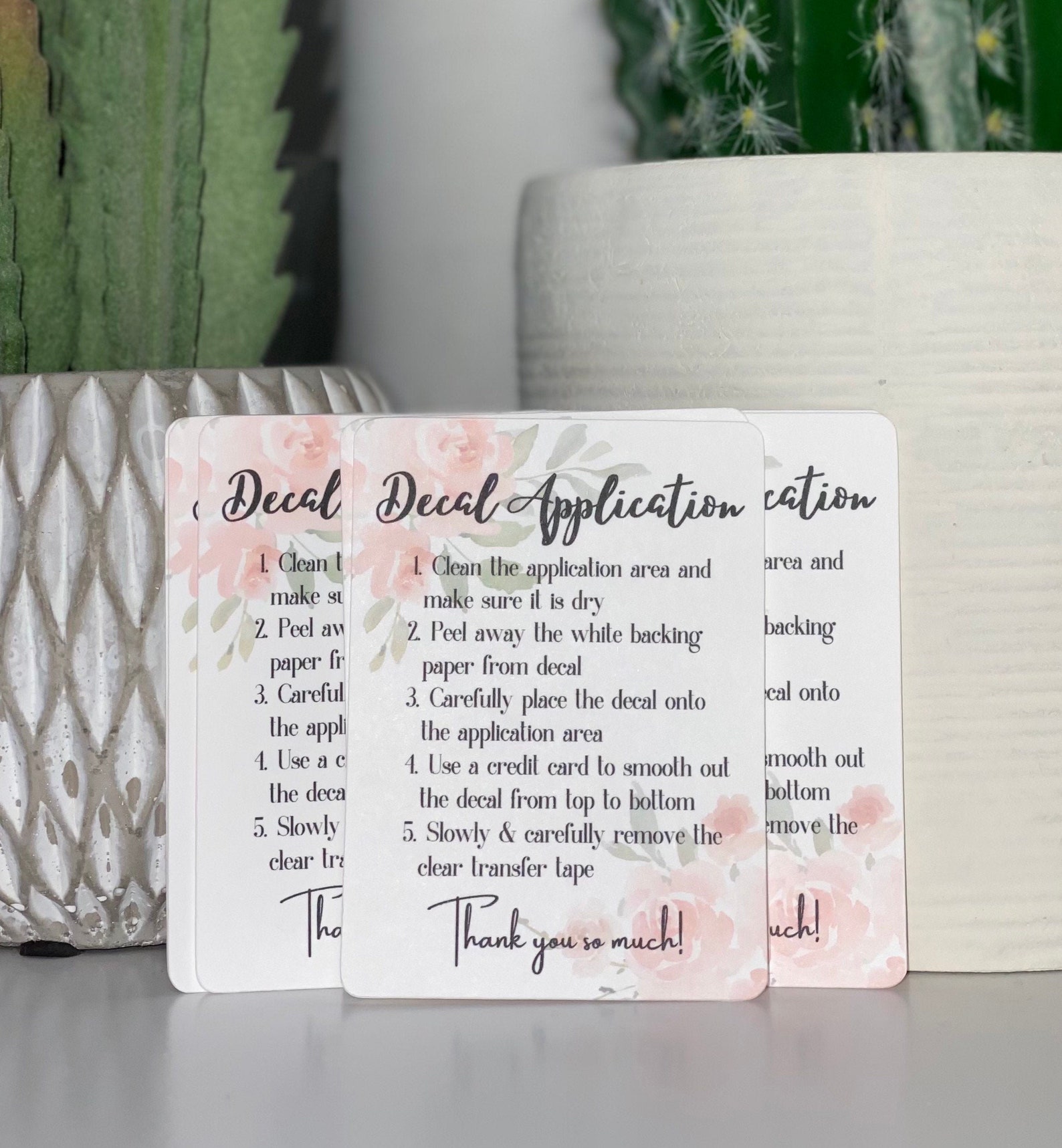 Printed Decal Application Instructions, How to Apply a Decal Cards ...