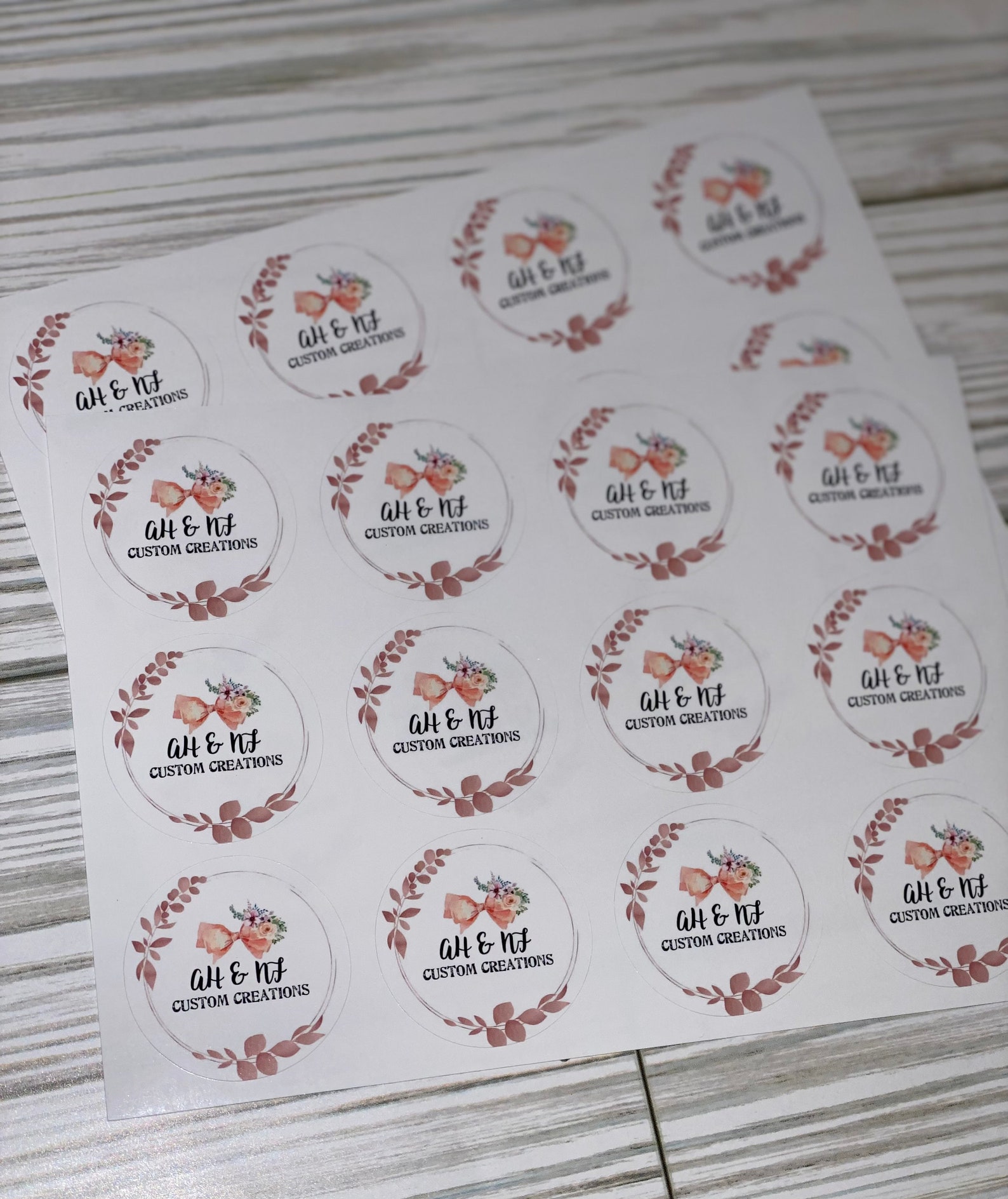 Personalized Round Business Logo Stickers Custom Stickers - Etsy