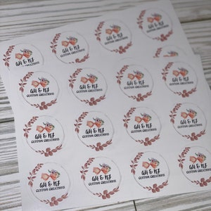 Personalized Round Business Logo Stickers Personalized Stickers Custom ...