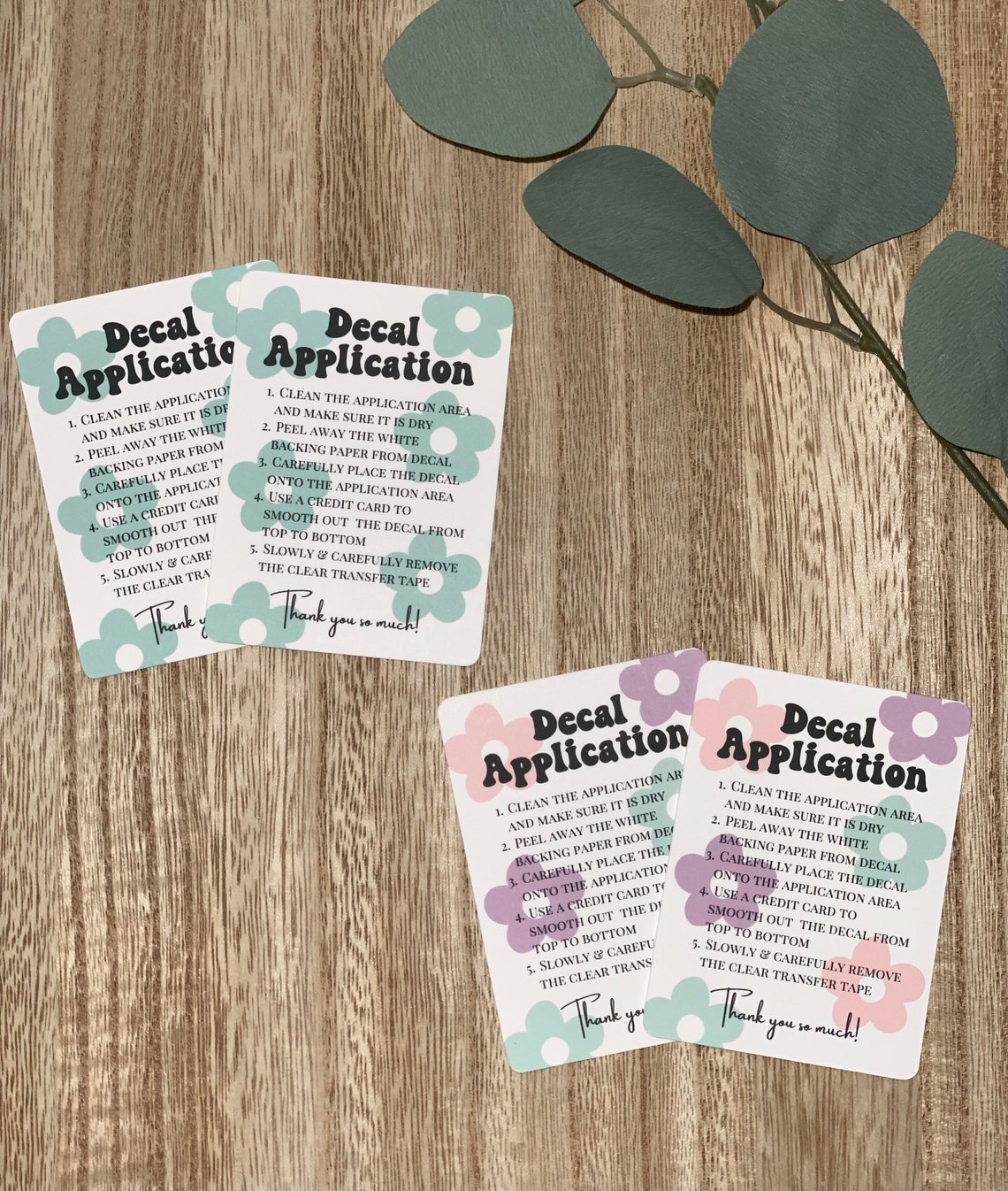 Printed Decal Application Instructions How to Apply a Decal - Etsy