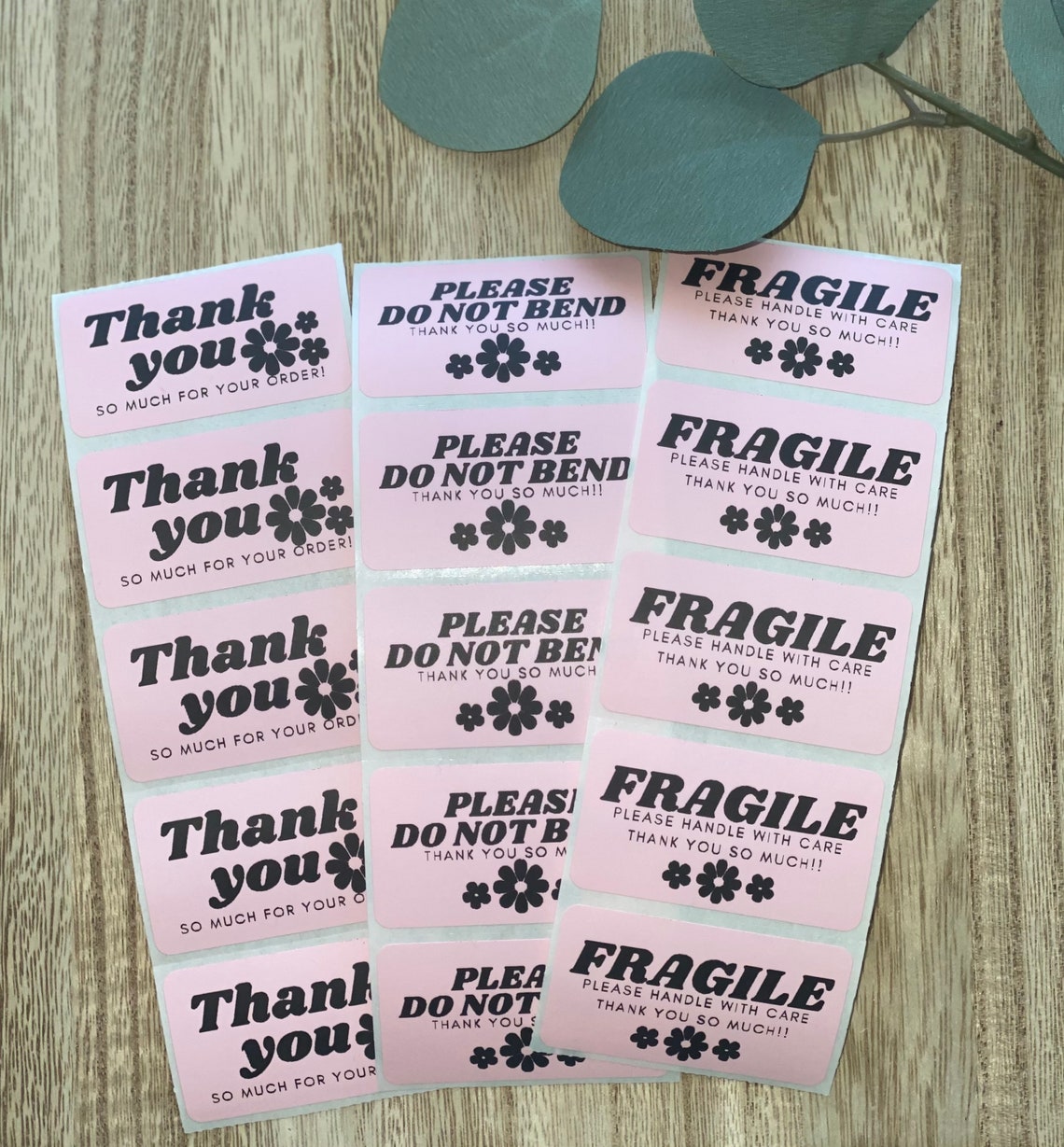 Please Do Not Bend Stickers | Fragile Packaging Labels | Thank You for ...