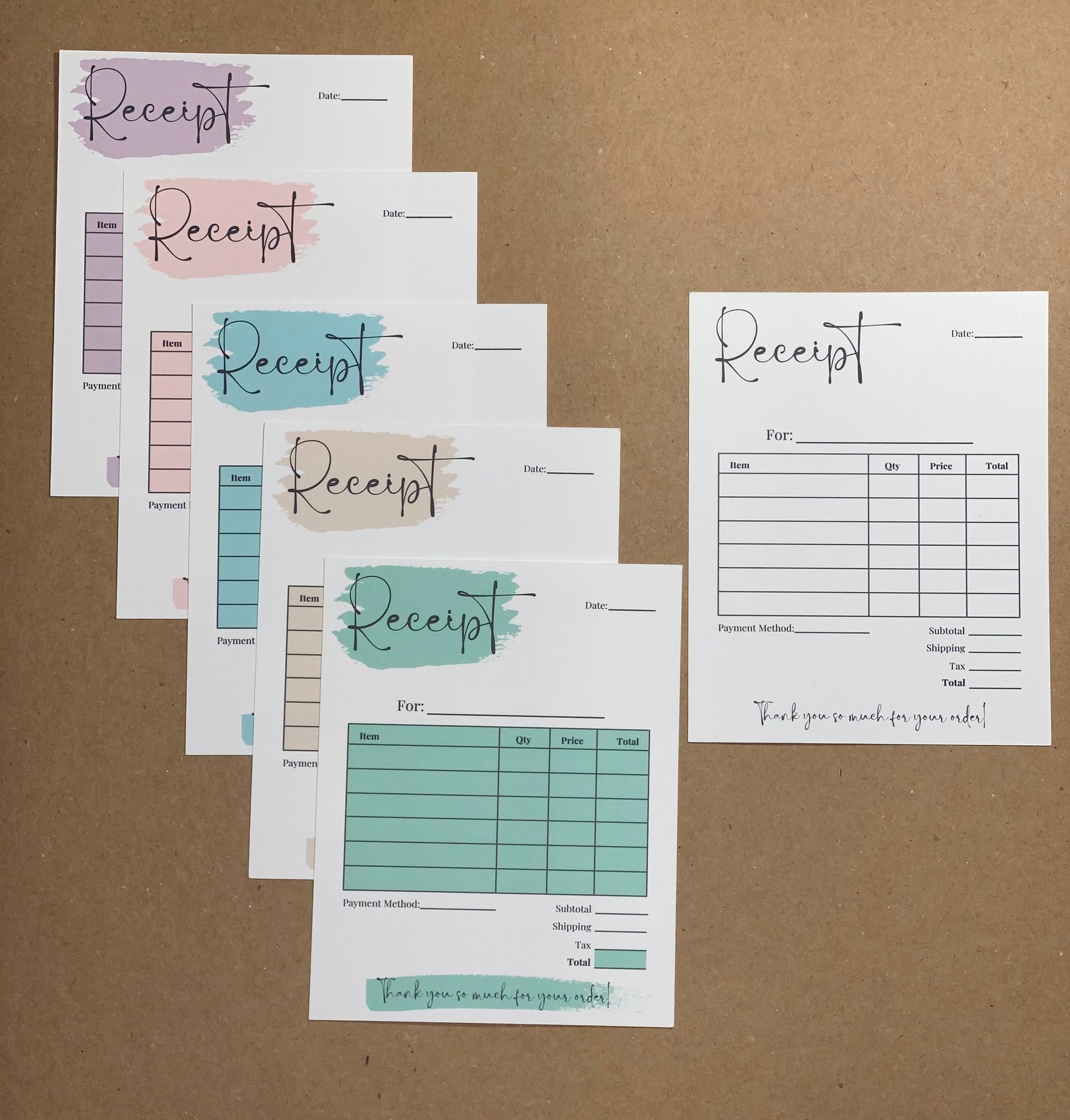 Small Business Receipts Receipts for Small Businesses - Etsy