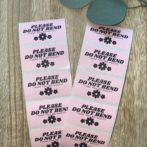 Please Do Not Bend Stickers | Fragile Packaging Labels | Thank You for ...