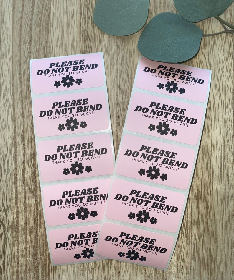 Please Do Not Bend Stickers | Fragile Packaging Labels | Thank You for ...