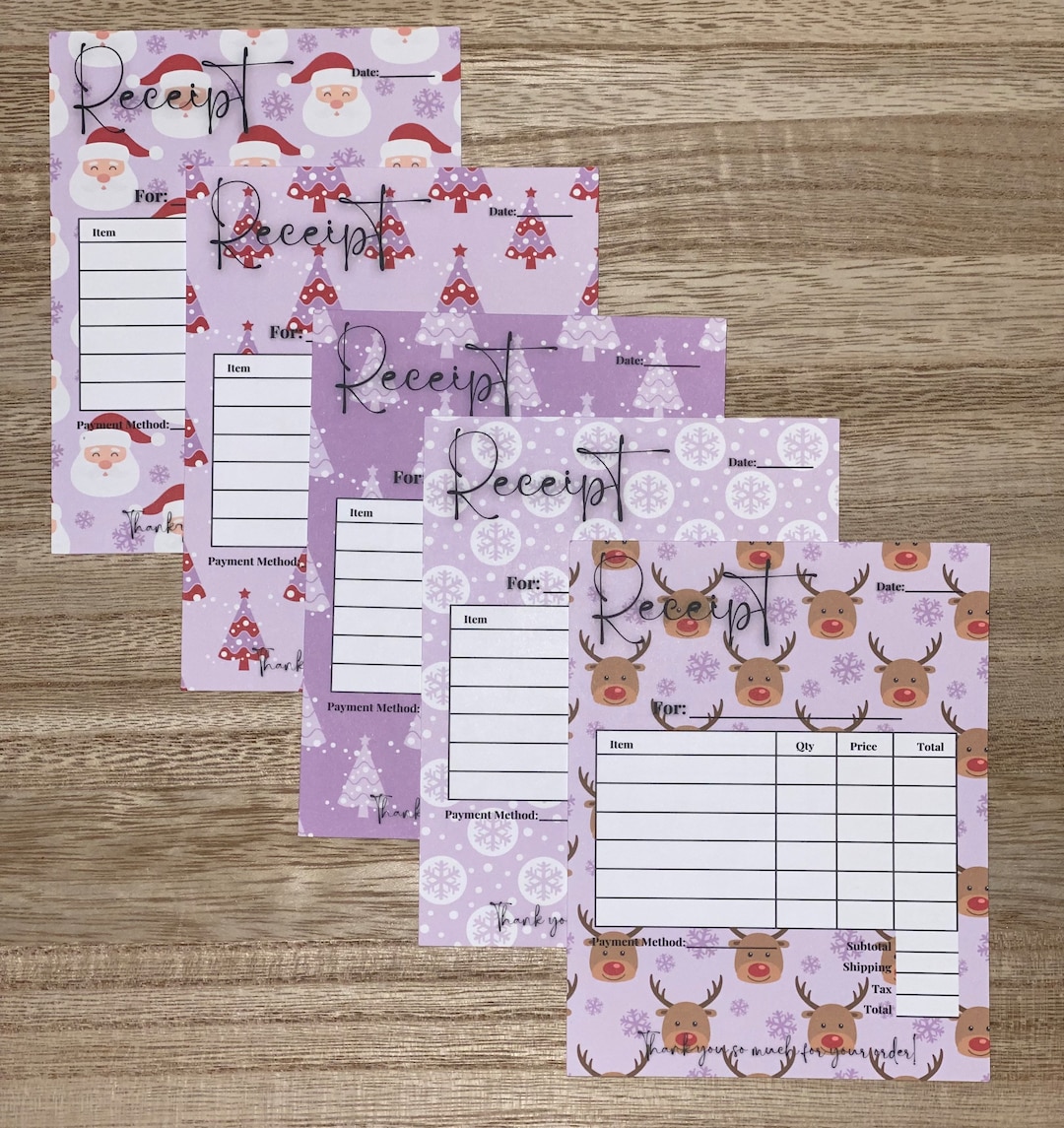 Small Business Receipts | Receipts for Small Businesses | Order Form ...