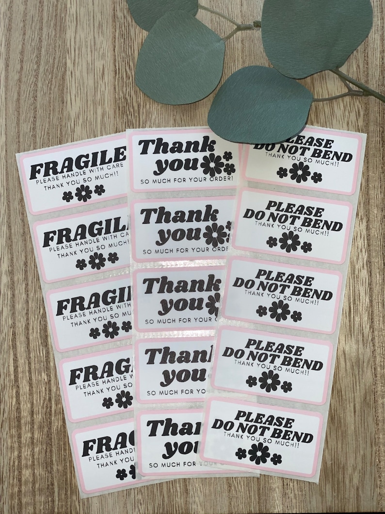 Please Do Not Bend Stickers Fragile Packaging Labels Thank - Etsy