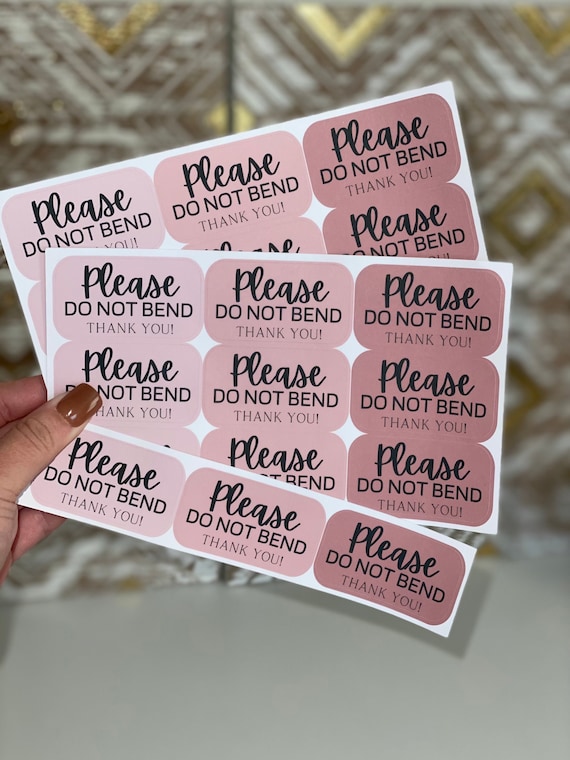 Please Do Not Bend Stickers Fragile Packaging Labels - Etsy