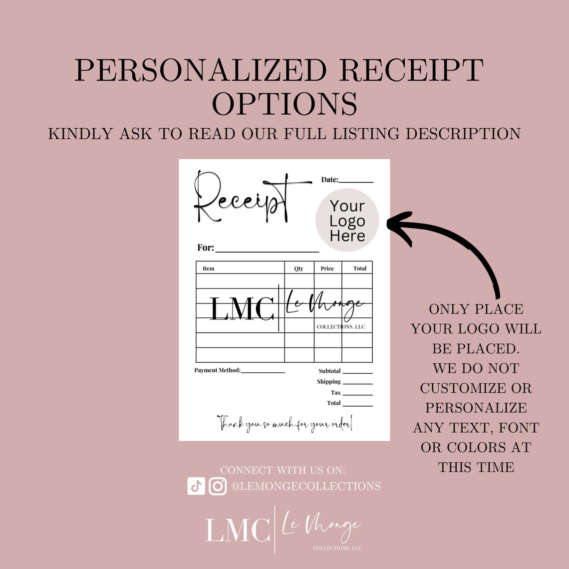 Personalized Small Business Receipts Receipts for Small - Etsy