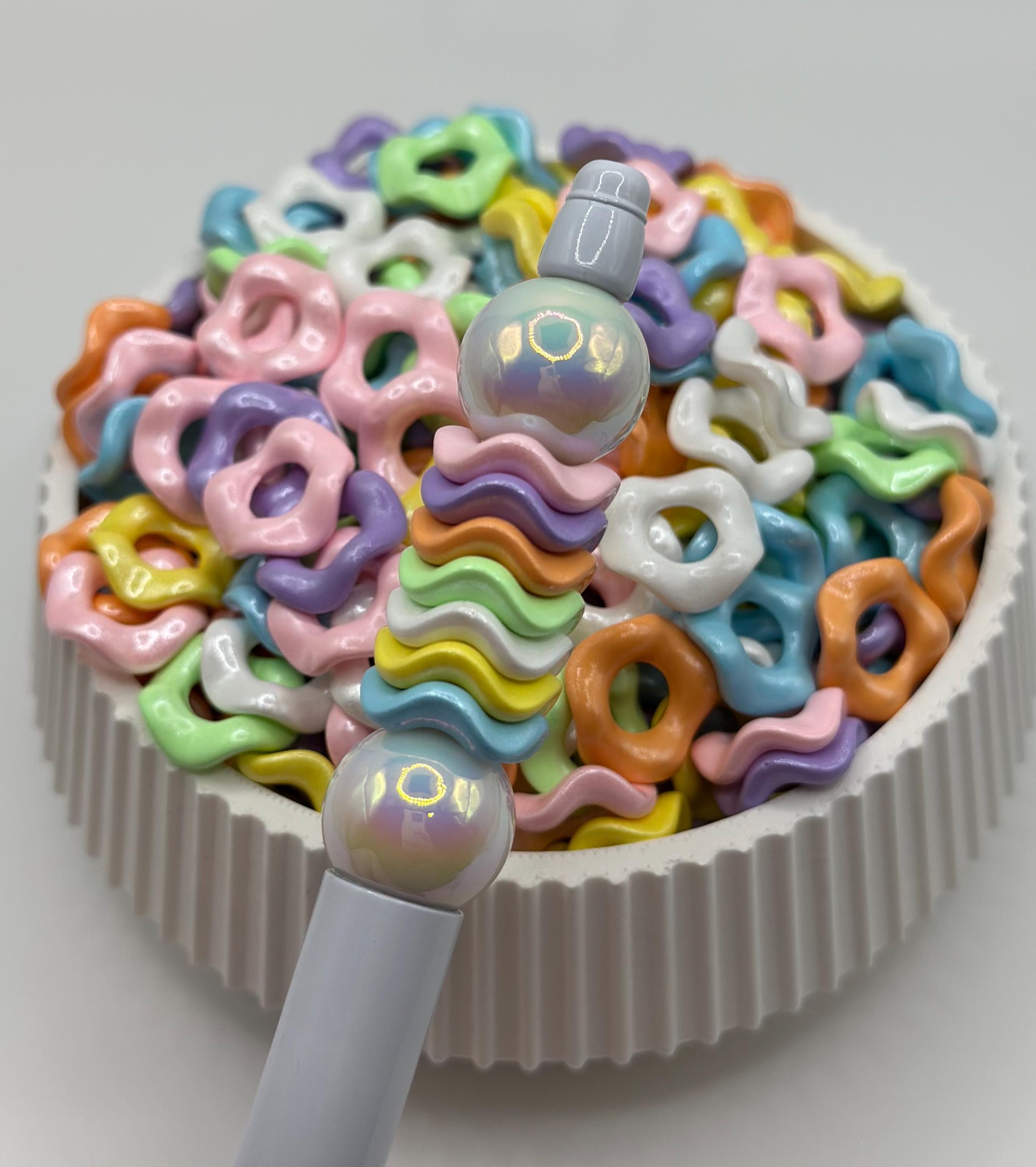 16mm Mix Spacer Beads, Wavy Spacer, for Beaded Charm, Donut Spacers ...